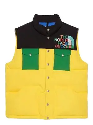 Gucci X The North Face Down Vest - Yellow