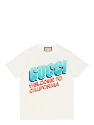 Gucci Welcome To California" T-shirt - White