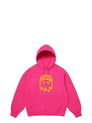 Supreme X Spitfire Zip Up Hooded Sweatshirt - Pink