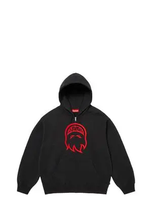 Supreme X Spitfire Zip Up Hooded Sweatshirt - Black