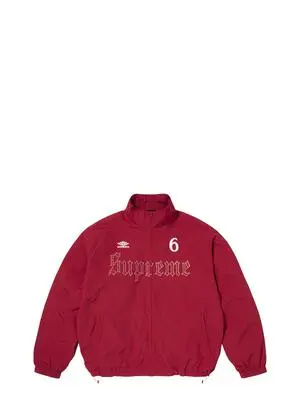 Supreme X Umbro Rhinestone Track Jacket - Red