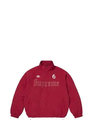 Supreme X Umbro Rhinestone Track Jacket - Red