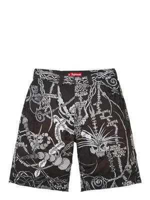 Supreme Wombat Embroidered Work Short - Black