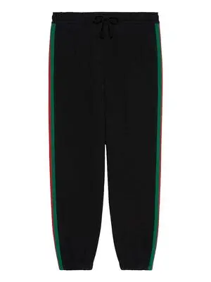 Gucci X The North Face Jogging Pants With Web Stripe - Black