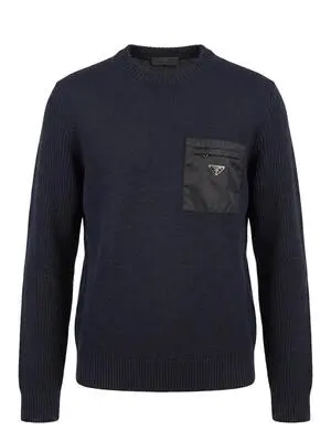 Prada Sweater With Re-nylon Detail - Multicolor