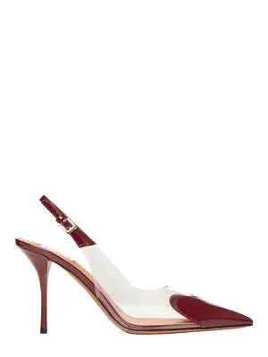 Alaïa Burgundy Le Cœur Slingback Pumps - Multicolor