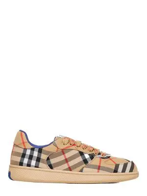 Burberry Checked Lace-up Sneakers - Multicolor
