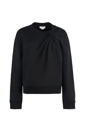 Alexander McQueen Knot-embellished Cotton Sweatshirt - Black