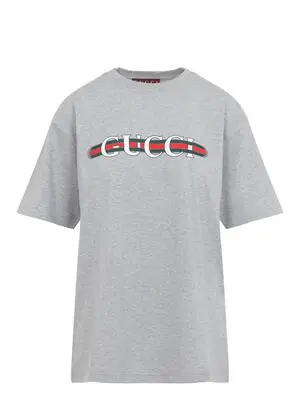 Gucci Cotton Jersey T-shirt With Print - Grey
