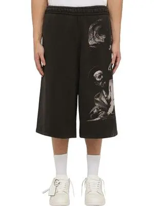 Off-White S. Matthew Cotton Track Shorts - Black