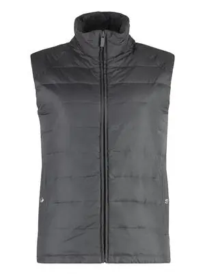 Thom Browne Full Zip Down Vest With Knit Inserts - Grey