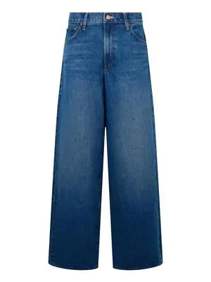 MOTHER Wide Leg High Rise Denim Jeans - Blue