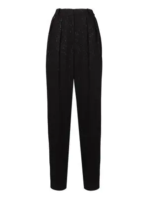 THE MANNEI Terras Sequined Straight-leg Trousers - Black