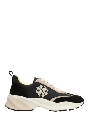 Tory Burch Good Luck Leather Sneakers - Black