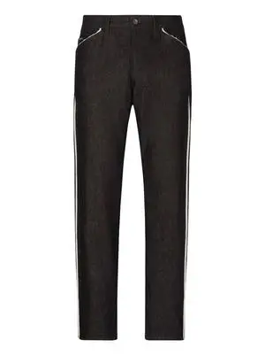 DOLCE & GABBANA DOLCE & GABBANA Piped Straight-Leg Jeans