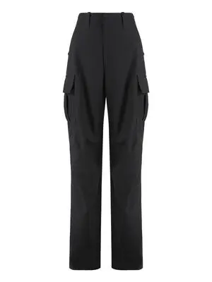 Bottega Veneta Wool Cargo Pants - Black