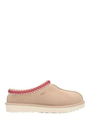 UGG Suede Sheepskin Lined Slippers - Beige