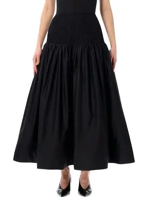 SELF-PORTRAIT Midi Skirt - Black