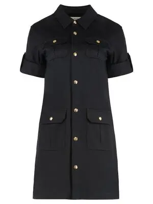 CELINE CELINE Cotton Shirtdress With Gold-Tone Buttons