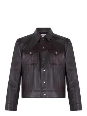 Celine Classic Trucker Jacket In Sheepskin Leather - Black