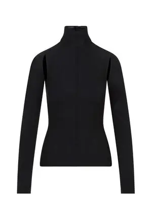 KHAITE KHAITE Marlowe Cutout Open-Back Merino Wool Top