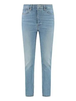 RE/DONE High-rise Skinny-fit Jeans - Denim