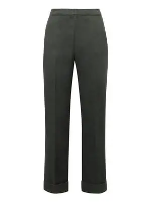 Aspesi Cotton-linen Blend Trousers - Green