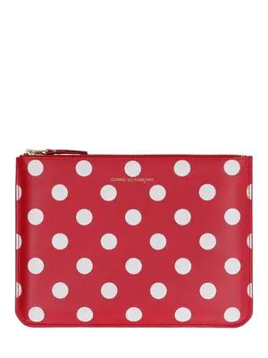 Comme Des Garçons Polka Dot Mini Pouch - Red