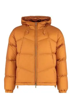 K-WAY Hooded Zip-up Down Jacket - Orange