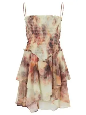 MARANT ETOILE Mini Tie-dye Cotton Dress - Multicolor
