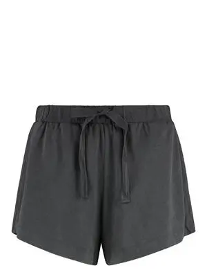 The Great. Cotton Drawstring Shorts - Grey
