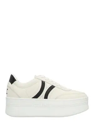 Celine CELINE Calfskin Block Sneakers With Wedge Outsole White