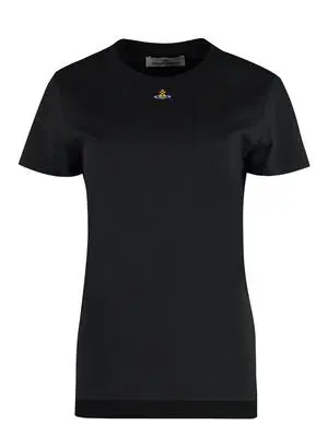 VIVIENNE WESTWOOD Cotton Crewneck T-shirt - Black