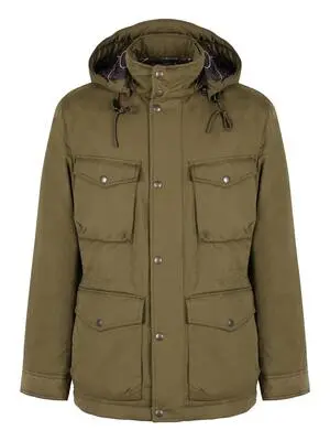Woolrich Hooded Padded Utility Jacket - Green