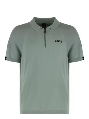 BOSS Dynamic Comfort Polo With Half Zip For - Green