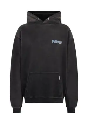 REPRESENT Hooded Sweatshirt With Logo Print - Grey