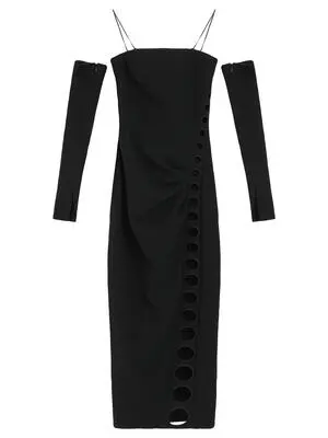 Cult Gaia Off-shoulder Midi Dress With Cut-out Detailing - Black