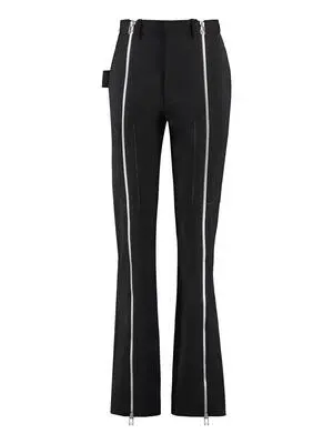 Bottega Veneta Wool Blend Pants With Extendable Zippers - Black