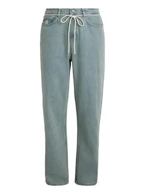 ABOUT:BLANK Shoelace Belt Wide-leg Jeans - Blue