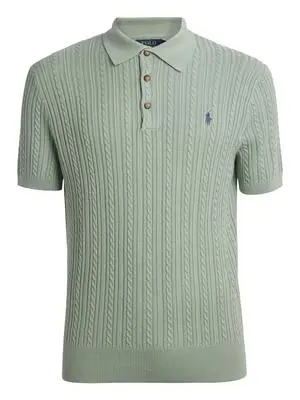 Polo Ralph Lauren Cotton Cable-knit Polo Shirt - Green