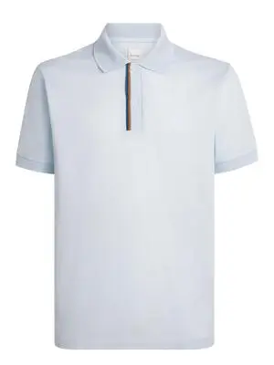 Paul Smith Artist Stripe Polo Shirt - Blue