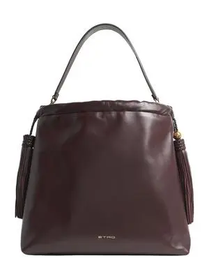 Etro Leather Tassel Shoulder Bag - Brown