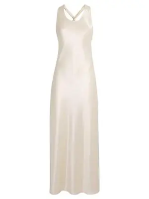 Almada Label Zila Satin Maxi Dress - Ivory