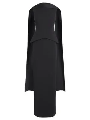 Solace London Annie Maxi Dress With Cape Detail - Black