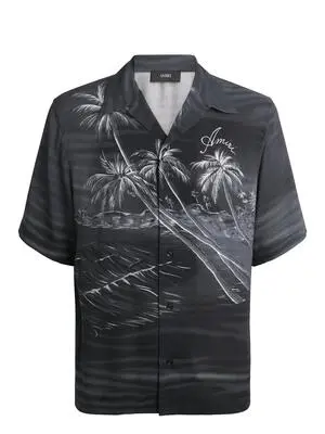 Amiri Palms Print Shirt - Black