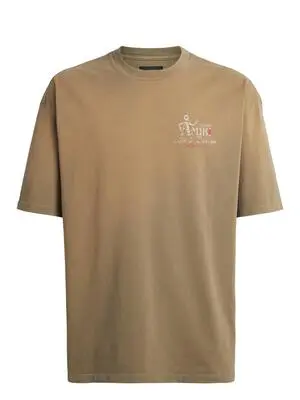 Amiri Cotton Studio Print T-shirt Brown