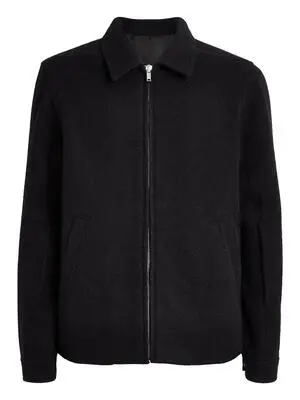 Rick Owens Wool Cropped Harrington Jacket - Black