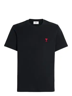 AMI Paris Ami Paris Organic Cotton Ami De Coeur T-Shirt Black