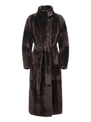 Brunello Cucinelli BRUNELLO CUCINELLI Lamb Fur Overcoat Multicolor