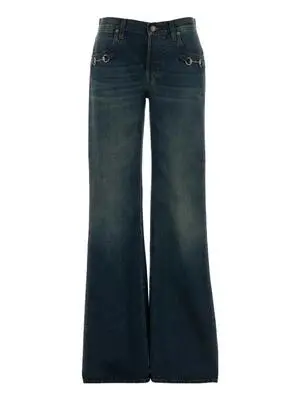 Gucci GUCCI Low Rise Bootcut Jeans Multicolor